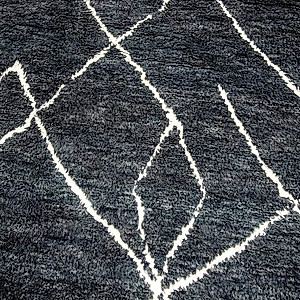 Westside Market Moroccan Gray Rug Handmade Area Rug 100% Wool, 8' x 10'