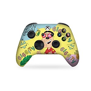 Quagmire Gigity Customised Wireless Controller for Xbox by BCB. Original Xbox Controller Compatible with Xbox One / Series X & S Console. Customized with Water Transfer Printing (Not a Skin)
