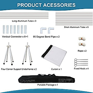 Projector Screen and Stand 100 Inch Portable Outdoor Projection Screen 16:9 4K HD Movie Projection Screen with Carry Bag for Indoor Outdoor Home Theater Film Night Party Camping Foldable Anti Crease