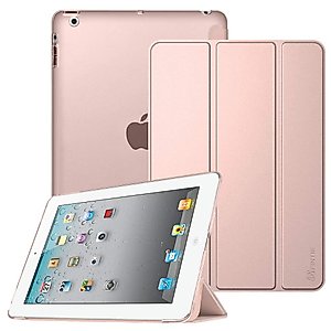 Fintie Case for iPad 4th Generation (2012 Model), iPad 3rd Gen (2012 Model), iPad 2 (2011 Model) 9.7 inch Tablet - Smart Slim Shell Translucent Frosted Back Cover Auto Wake/Sleep, Rose Gold