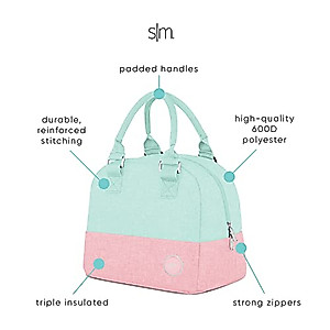 Simple Modern Lunch Bag for Women & Men | Reusable Insulated Lunch Tote Purse for Work | Cute Lunch Box Container for Adult, Travel, School | Very Mia Collection | 5 Liter | Sherbet Swirl