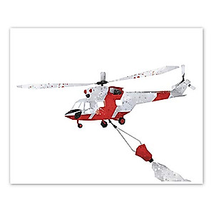 Fire Truck Decor - Set of 6 Prints // Firetruck Nursery Posters // Fire Engine Birthday Party Decoration // Transportation Wall Art for Boy Toddler Bedroom Picture // Ambulance // Rescue (8x10, Set 6)