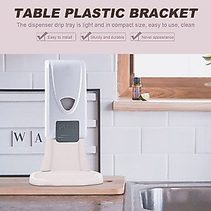 Hemoton 1pc Water Tray Foam Dispenser Wall Mounted soap Dispenser drip Tray Wall Mount soap Dispenser Bracket soap drip Automatic soap Dispenser Desktop Tray dripper White Filling Plastic