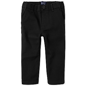 The Children's Place baby boys and Toddler Stretch Skinny Chino Pants Jeans, Black Single, 3T US
