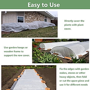 Xuwzenkl Plant Covers Freeze Protection 10 ft x 30 ft 1.2 oz/yd² Frost Cloth Garden Fabric Blankets Floating Row Cover for Outdoor Plants Vegetables for Cold Weather