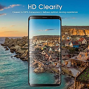 OTAO Galaxy S9 Plus Screen Protector Tempered Glass (2 Pack), 3D Curved Dot Matrix [Full Screen Coverage] Glass Screen Protector for Samsung Galaxy S 9 Plus with Installation Tray [Case Friendly]