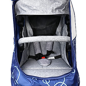 Wonder Living Stroller Rain Cover, Universal Stroller Weather Shield, Waterproof, Windproof Protection, Protect from Dust Snow (Blue)