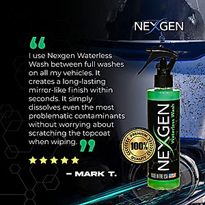 Nexgen Waterless Car Wash - Premium Quality Car Wash Spray, Showroom Car Cleaner, Professional Wash and Wax Shine, Quick Detailer Spray, Car UV Protection, Deep Gloss (8oz)