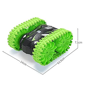 Cheers.US Remote Control Car Cars 4WD Double Sided Rotating Stunt Car Flips Boy Toy Cars High Speed Off Road aterproof RC Crawler Truck Toy for Birthday Holiday