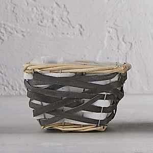 47th & Main Square Bamboo Basket Set, Medium, Dual Color