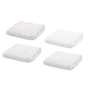 Swaddle Blankets| Receiving Blanket|Organic Cotton Breathable and Skin-Friendly Soft Muslin Swaddle Blankets for Boys| Baby Essentials, Registry & Gift | 48"x48" 2-Pack Pink Lines