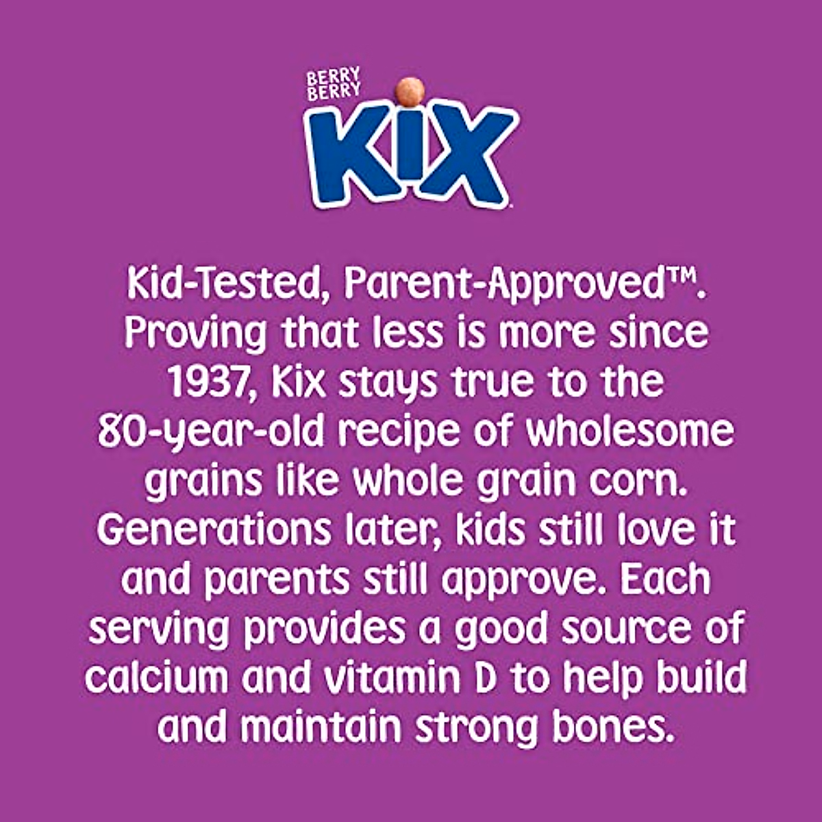 Berry Berry Kix Whole Grain Breakfast Cereal, Crispy Corn Cereal, Family Size, 18 oz