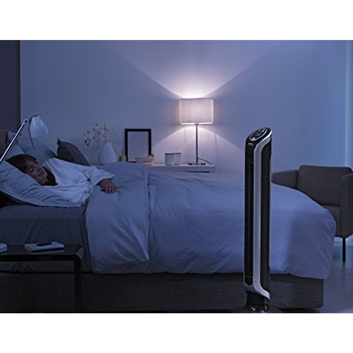 Rowenta VU6670 Fresh 180 Degree Tower Fan, Silent, Tall, with Remote Control