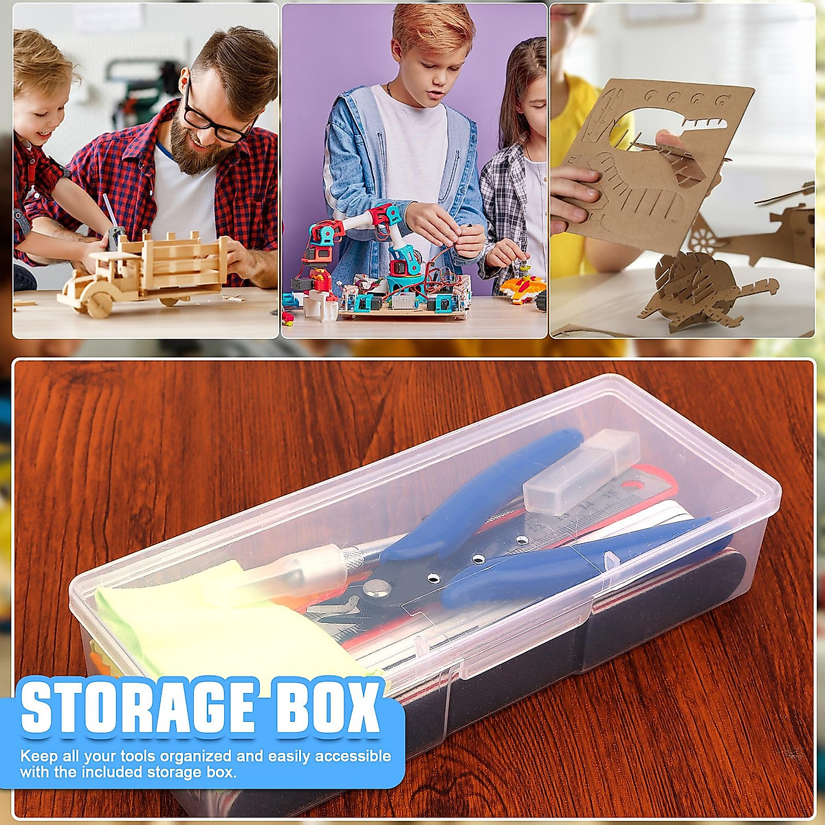 55Pcs Professional Model Tools Kit for Gundam, Modeler Basic Tools Craft Set Hobby Building Tools Gundam Model Tools Kit for Basic Model Building, Repairing and Fixing