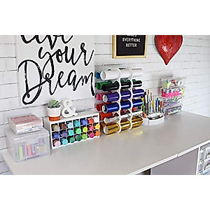 ArtBin 6864AS Vinyl Storage Rack, Stores 12 Vinyl Rolls, White