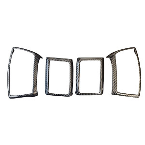 ruihe 4pcs Carbon Fiber Color Air Conditioning Dashboard Vent Cover Fit for Ford Ranger Accessories 2015 2016 2017 2018 2019 2020 2021ABS