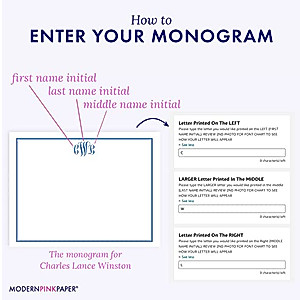 Monogrammed Stationary cards, Monogram Stationery Set, Monogrammed Note Cards, Monogrammed Gifts for Women, Your Choice of Colors and Quantity