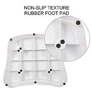 QIRG Shower Stepping Stool, 4 inches Stackable Non Slip Sturdy Removable Portable Bath Step Stool Heavy Duty Child Footstool Toddler Safety Steps with Rubber Foot Pad for Kitchen, Bathroom, Toliet