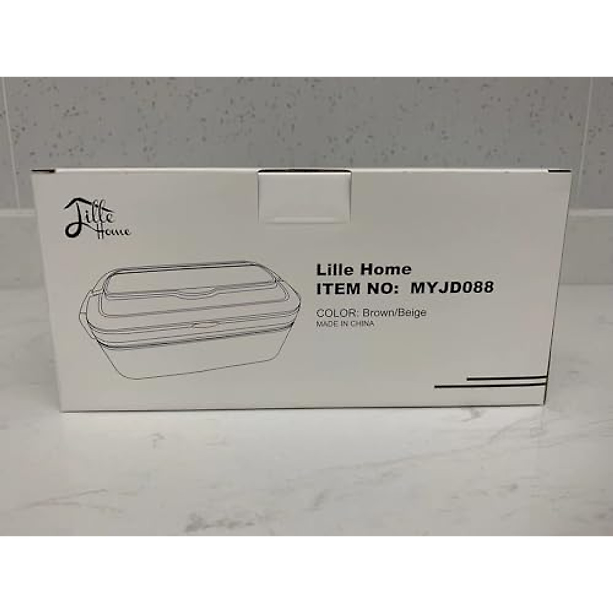 Lille Home Stainless Steel Bento Lunch Box for Adults, 34oz Portable Food Container with Lunch Bag and Utensils, Ideal for Meal Prep and On-the-Go (Brown)