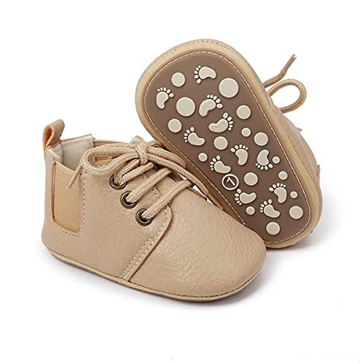 Lykmera Infant Girls Boys Casual Single Shoes First Walkers Shoes Toddler Prewalker Sports Shoes Infant Girls Walk Shoes (Khaki, 6-12 Months)