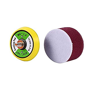 Suuonee Polishing Pad Set, 16pcs 2" Polishing Sponge Flat Polishing Buff Pad Set for Sander Car Polisher Thread-M6X1