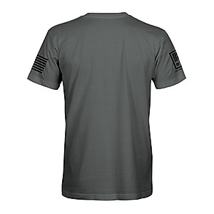 Fantastic Tees USA American Skull Patriotic Shirts for Men T-Shirt (Charcoal, 5XL)