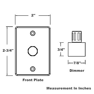 Acegoo 12V Dimmer Switch, RV Light Dimmer High Side PWM Dimming Switch for Boat Camper Trailer Van Truck Cars, Works with LED Light Fixture, Halogen, Incandescent, Strip Lights