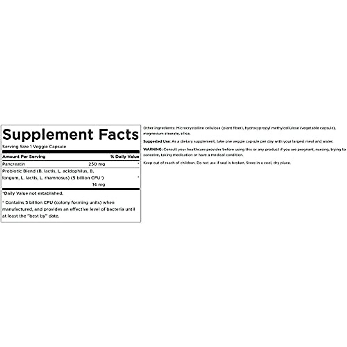 Swanson Probiotic with Digestive Enzymes 5 Billion Cfu 60 Veg Capsules (2 Pack)