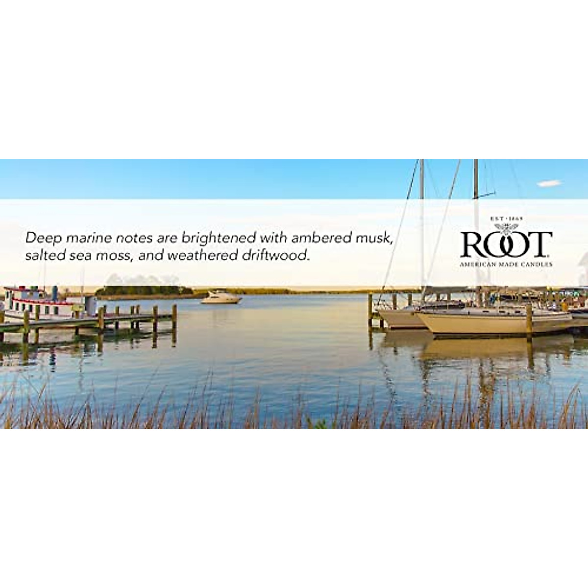 Root Candles Scented Candles Honeycomb Veriglass Premium Handcrafted Beeswax Blend Candle, Large, Seaside Harbor