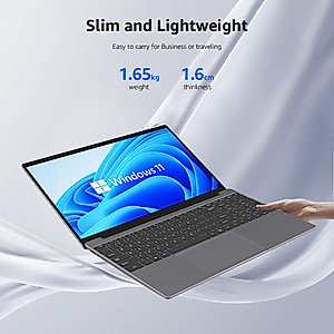 Maxsignage 15.6'' Laptop, Windows 11 Laptop Computer, 12GB DDR4 RAM 512GB SSD, Intel Celeron Quad Core Jasper Lake N5095, FHD IPS 1920x1080 Screen, Ultra Slim Lightweight, Numeric Keypad, Webcam