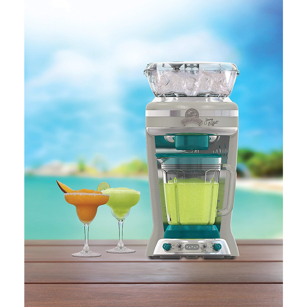 Margaritaville DM1946-000-000 Jimmy Buffet Signature Edition Frozen Concoction Maker, DM1946, Metallic (Renewed)
