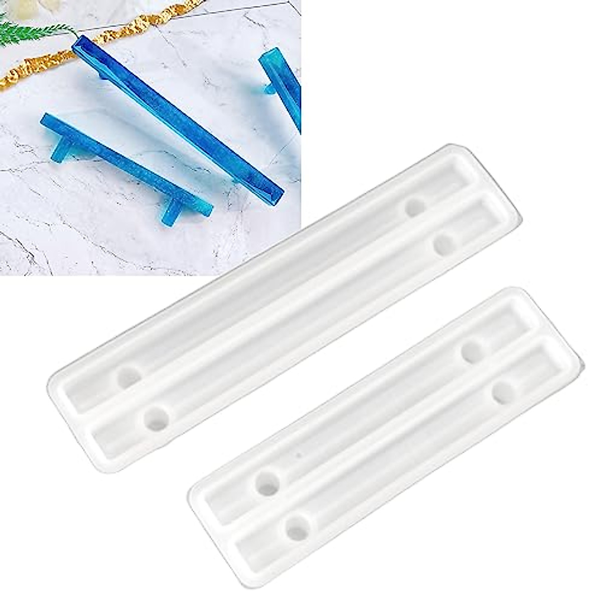 Tray Handle Mould, 2pcs Silicone Tray Handle Mold Reusable Minimalist Style DIY for Agate Platter for Jewelry Tray for Home Decor