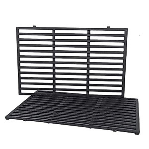 GasSaf 19.5 inch Grill Grates Replacement for Weber 7524, 7528, Genesis 300 E310 E320 E330 S310 S320 S330 EP310 EP320 EP330 Gas Grill, Set of 2 Cast Iron Cooking Grid Grates(19.5" x 12.9" x 0.5")