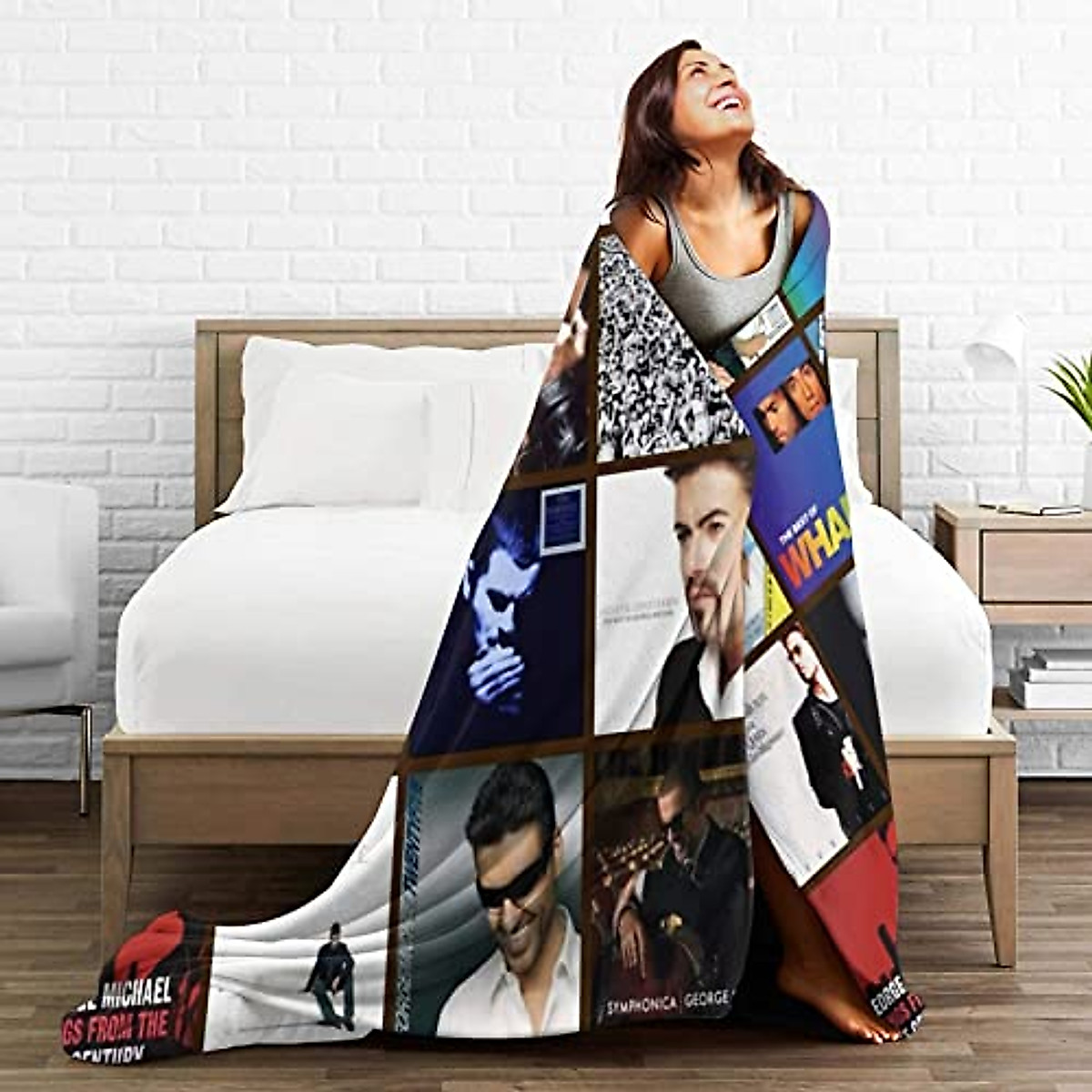 GingerDHallberg Throw Blanket George Singer Michael Lightweight Flannel Blanket Air Conditioning Blankets for All Season 80"x60"