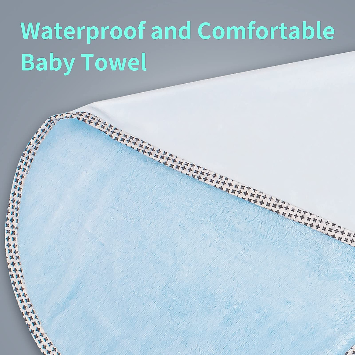Waterproof Changing Pad Liners 6 Packs，Washable Reusable Changing Pad Liners,Portable Soft Baby Changing Table Liners for Boys Girls,23.6"x 11.8"Blue