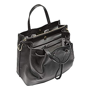 Cole Haan womens Leather Bucket shoulder handbags, Black, regular US