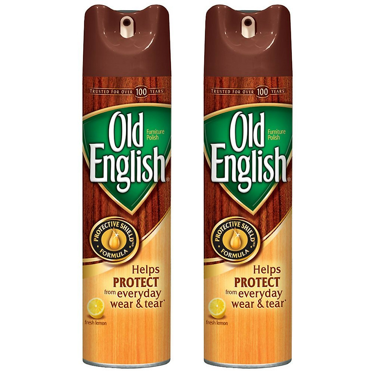 Old English Aerosol Wood Protector & Cleaner, Fresh Lemon (Pack of 2)