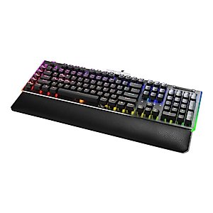 EVGA USB Z20 RGB Optical Mechanical Gaming Keyboard, Optical Mechanical Switches (Clicky), 812-W1-20US-KR, Black