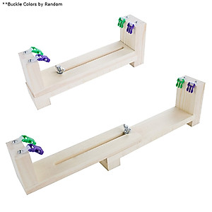 West Coast Paracord Bracelet Maker with 550 Paracord and Buckles - Adjustable Wristband Maker Pack Kit - Parachute Cord Braiding Weaving DIY Crafting Tool - Wooden Base