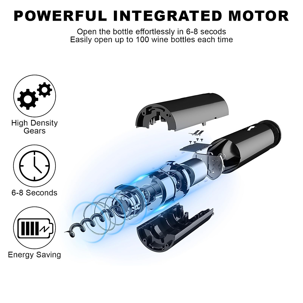 COKUNST Electric Wine Opener, Automatic Corkscrews Wine Bottles Openers, Battery Operated Reusable Wine Remover for Wine Lover Gift Home Kitchen Party