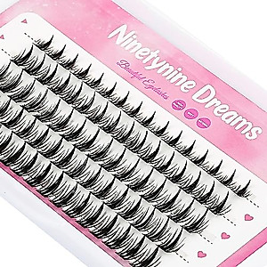 Ninetynine Dreams Tower Top Style Individual Manga Manhua Anime Lash Extensions (9-13mm) C Curl Reusable False Eyelash Soft & Lightweight Volume Lash Clusters
