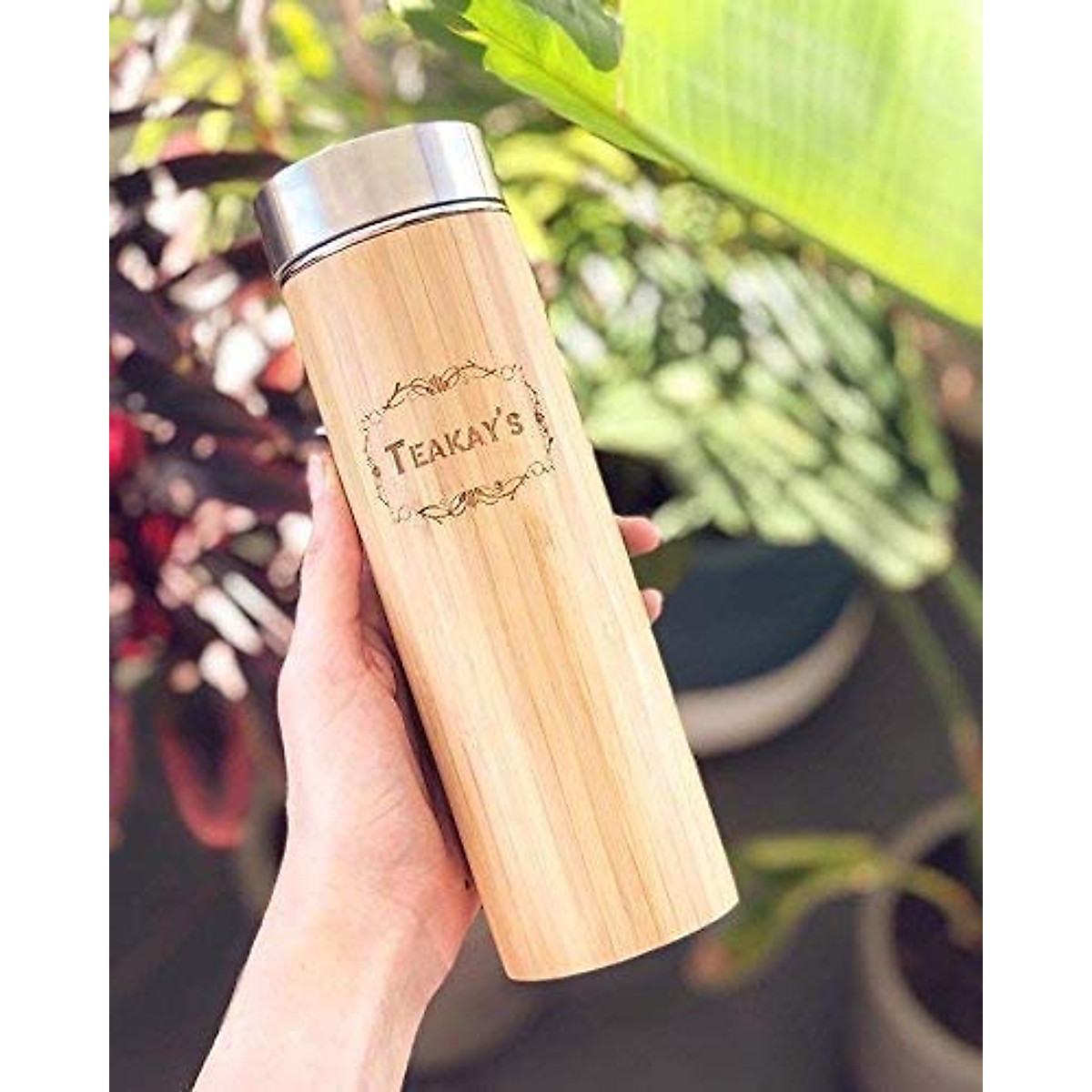 Teakays bamboo tumbler with tea infuser