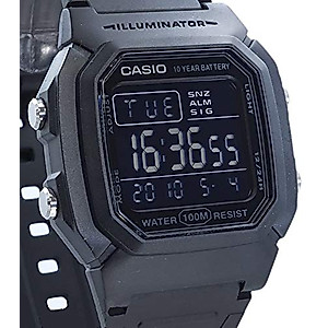 Casio Collection Unisex Digital Watch, Black, Black