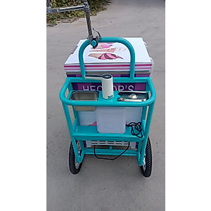 Kolice Commercial ice Cream cart with Freezer Mini Gelato ice Cream cart Refrigerator cart Mobile Food carts