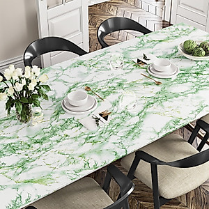 Green Marble Contact Paper for Countertops Vinyl Waterproof Kitchen Wall Paper for Cabinets Cyan Peel and Stick Wallpaper Decorative Peel and Stick Countertops Contact Paper for Table Desk 24''x118''