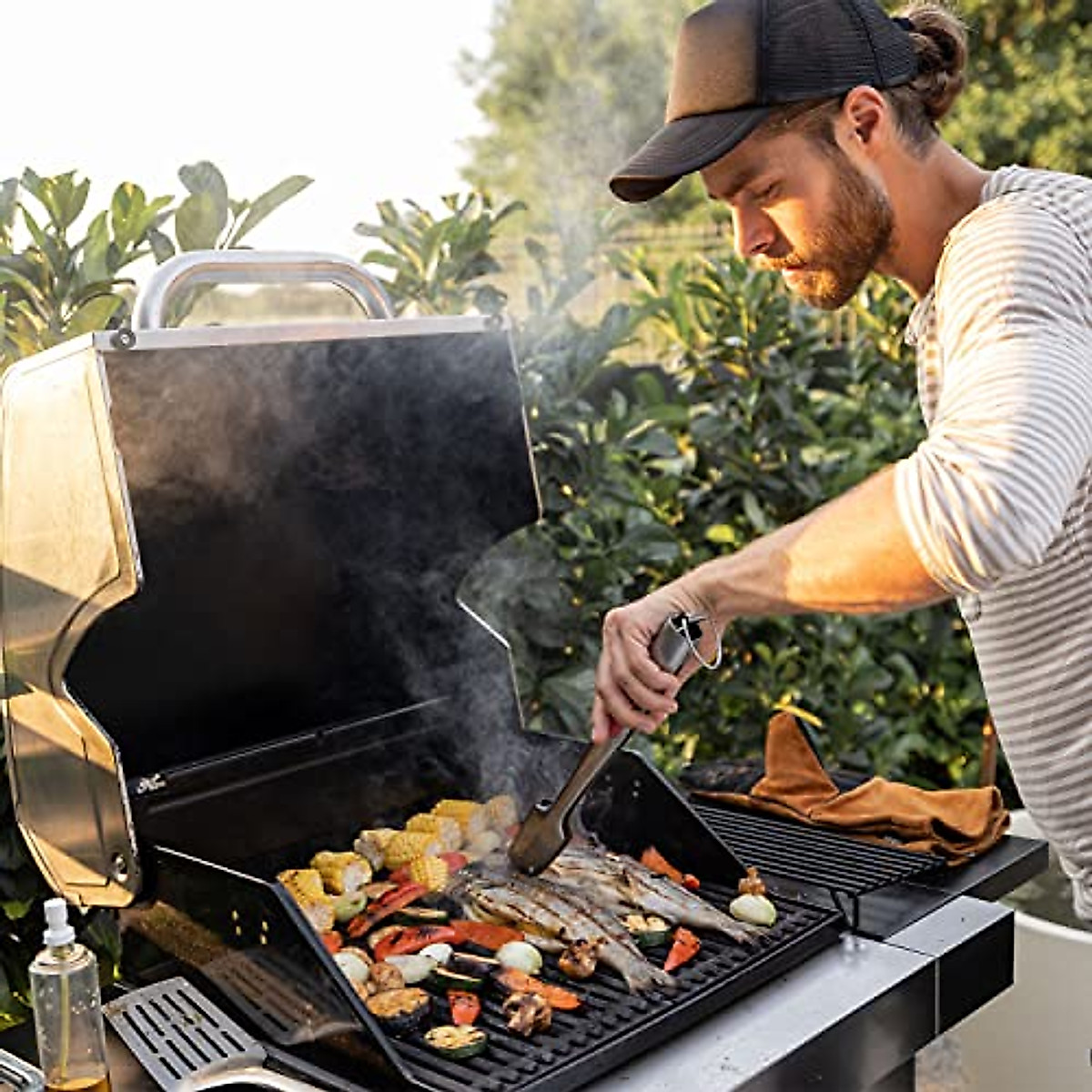 Cast Iron Grill Grates and Emitter Plates for Char-Broil Tru-Infrared 461210010, 463224611, 463241313, 463261709, 463262210, 466270610, 466270611, Original Part Number G526-0007-W1, G515-4700-W1