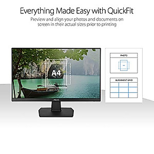 ASUS VA27EHE 27” Eye Care Monitor Full HD (1920 x 1080) IPS 75Hz Adaptive-Sync HDMI D-Sub Frameless,Black