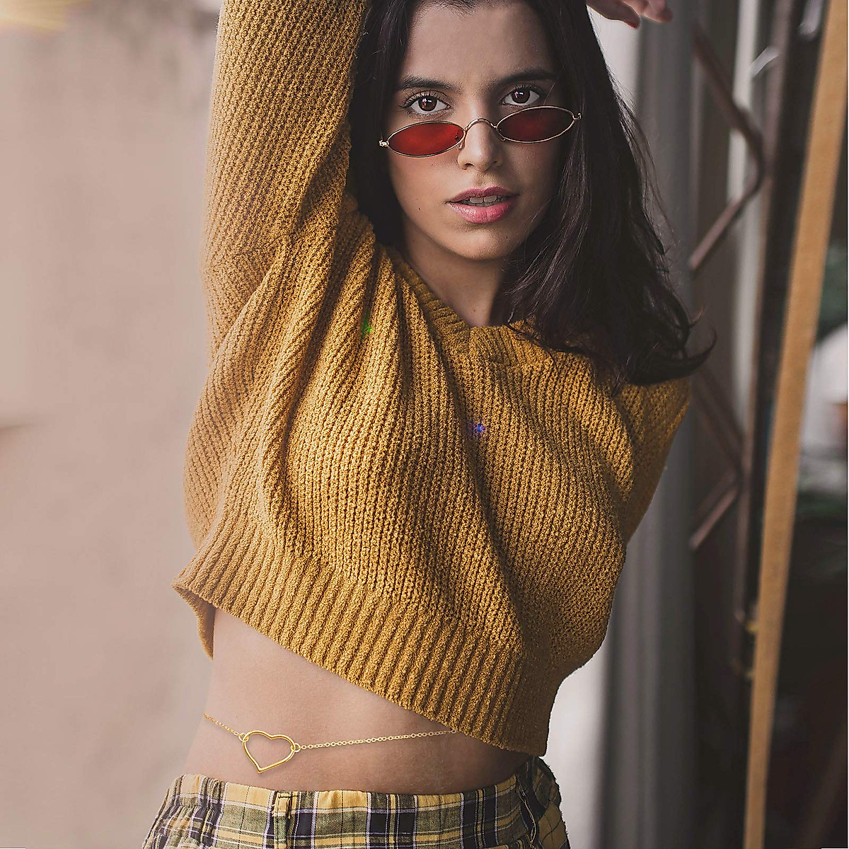 10 Pieces Belly Waist Chain Bikini Waist Chain Summer Beach Hip Retro Waist Belt Chains Body Jewelry Set for Women Girls, Gold