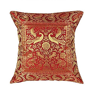 Boho Bohemian Style Home Sofa Bed Decorative Animal Design Throw Pillow Cover (16X16 Inch)
