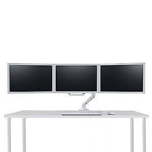 Ergotron – HX Triple Monitor Bow Kit – Add-on for HX Desk and HX Wall Monitor Arms – White